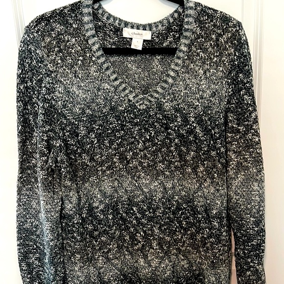 CJ Banks | Sweaters | Womens Cj Banks V Neck Sweater Size X Dark Gray ...